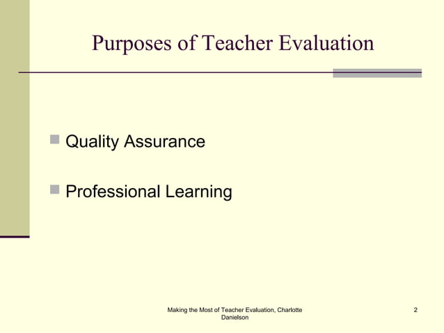 Teacher evaluation short introduction | PPT | Professional School ...