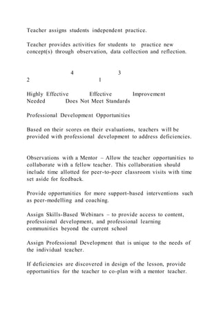 Teacher Evaluation Develop a teacher evaluation checklist | DOCX ...