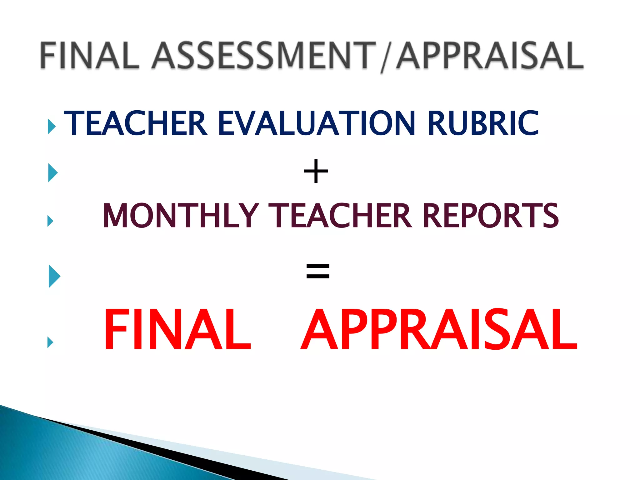 Teacher Evaluation Rubrics | PPTX | Homework and Study | Education