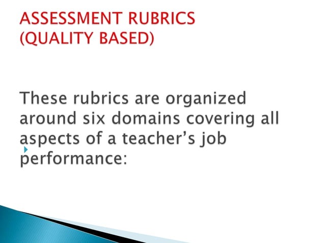 Teacher Evaluation Rubrics | PPT