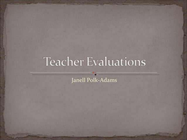 Teacher evaluations | PPT