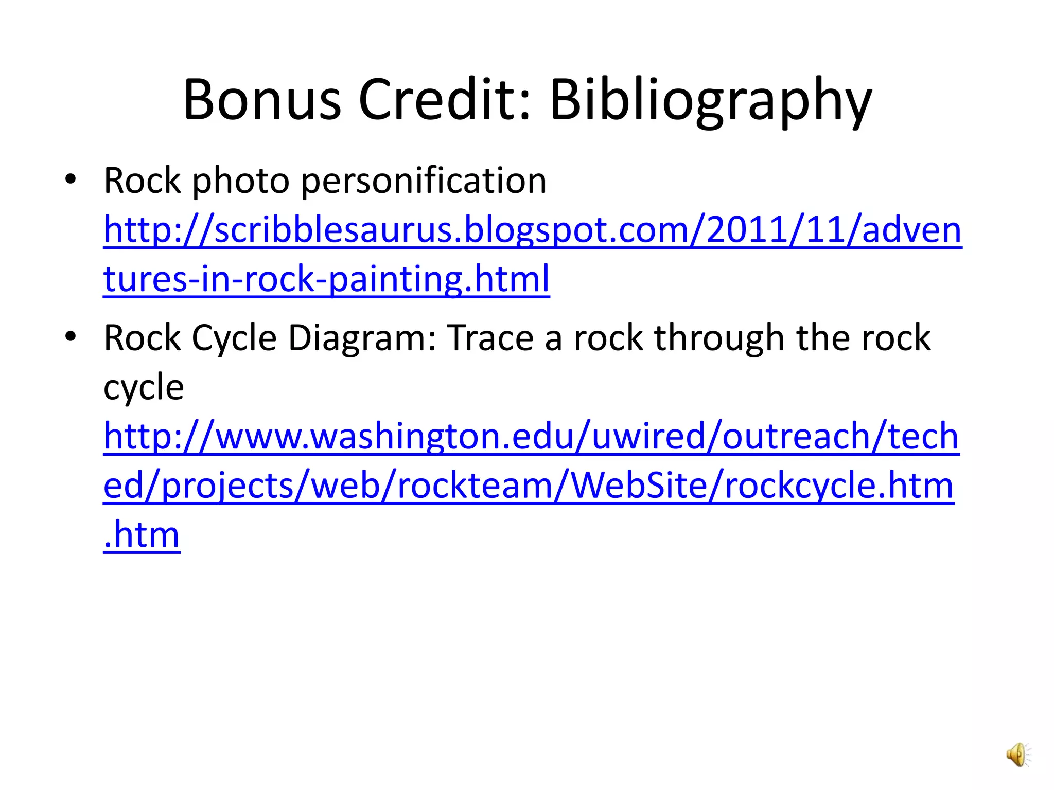 Mr. Foster's "My Life as a Rock in the Rock Cycle" project | PPTX