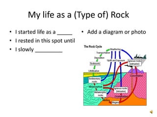 Mr. Foster's "My Life as a Rock in the Rock Cycle" project | PPTX ...