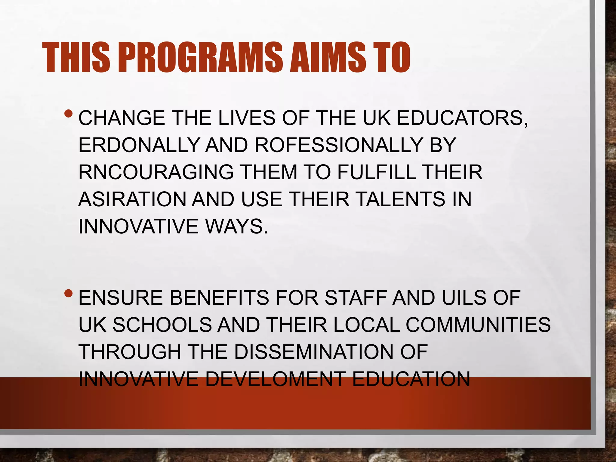 _B.T.P-Teacher-Exchange-Programs | PPTX | Professional School | Postgraduate Education