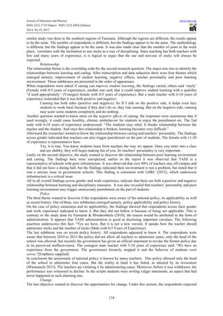 Teacher experiences of disciplinary measures in tanzania adventist ...