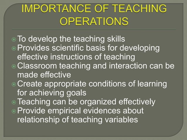 Teacher's function, operation and activities in teaching | PPTX