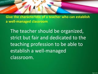 The teacher in the classroom | PPT