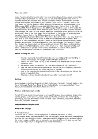 Teacher guide - The Goat who sailed the World | PDF