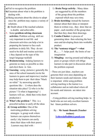 Teacher hand out problem solving bouira march 2018 | PDF