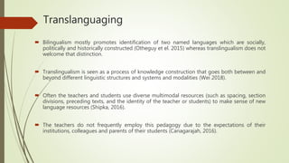 Teacher identity through translanguaging | PPTX