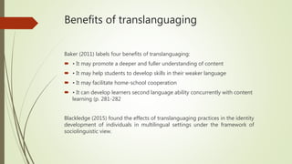 Teacher identity through translanguaging | PPTX