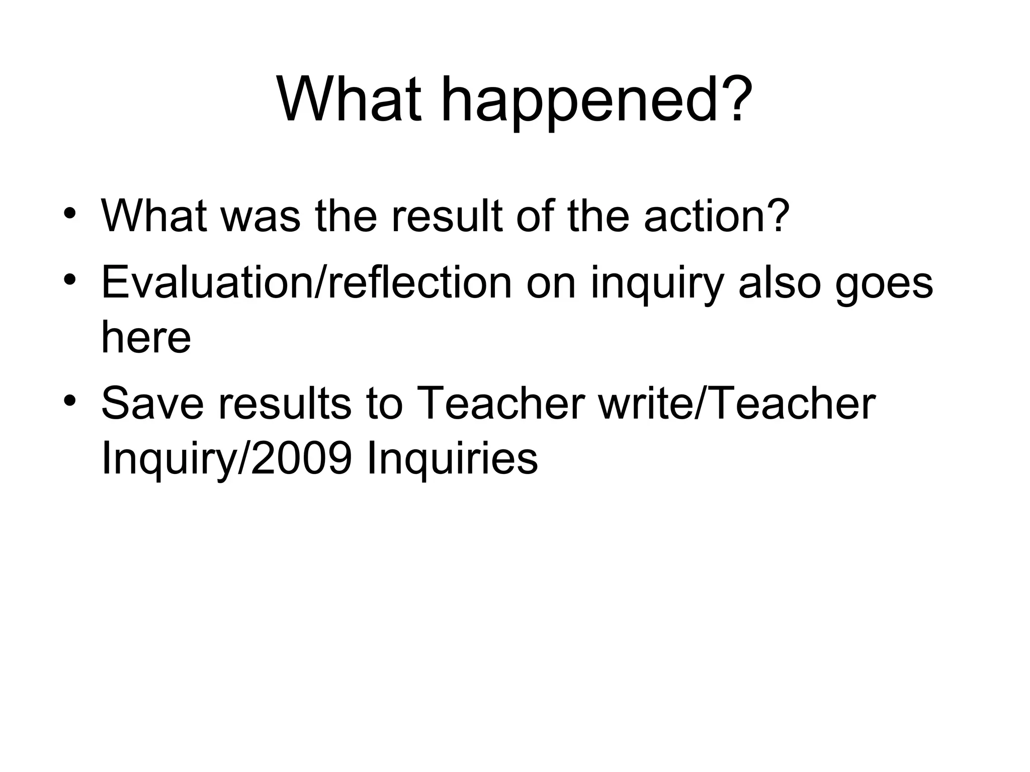 Teacher inquiry template presentation | PPT