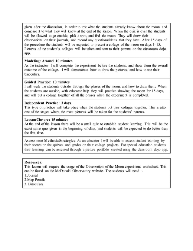 Teacher judith pena and kendall mathis subject integrated science grade ...