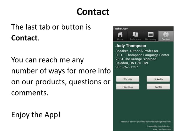 Teacher Judy's Sound Dictionary app | PPTX