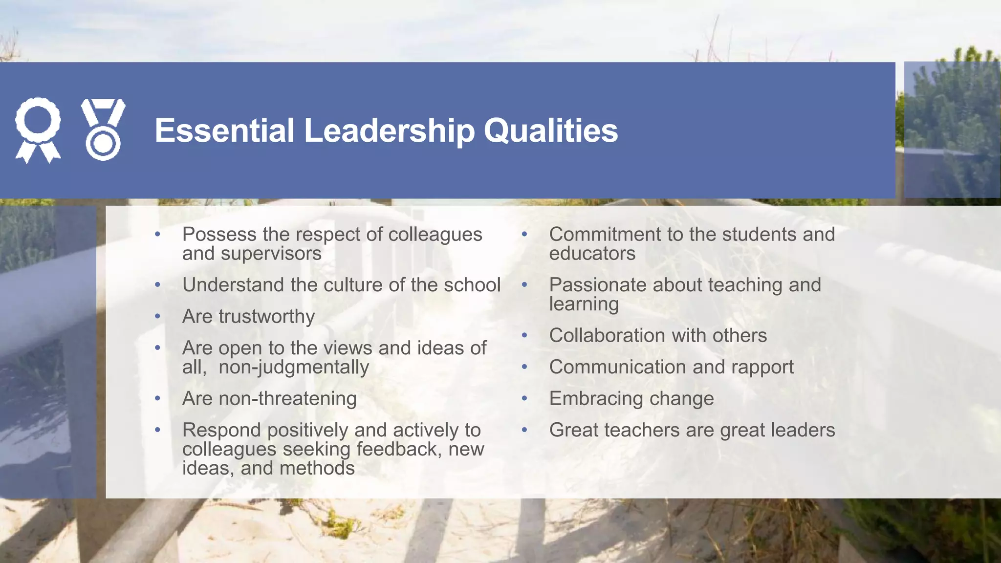 Teacher Leadership and Qualities | PPTX | Professional School ...