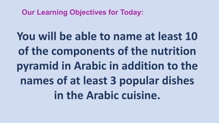 Food in the Arabic Culture Presentation | PPTX