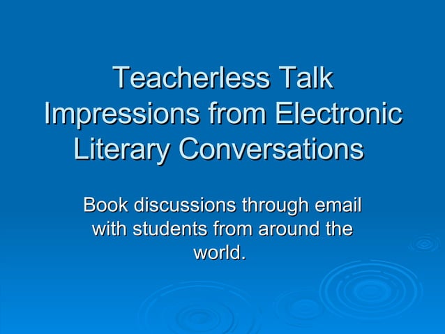 Teacherless Talk #2 | PPT