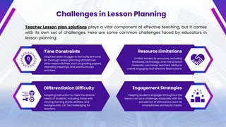 Teacher Lesson Plan Solutions: Strategies for Effective Teaching | PDF