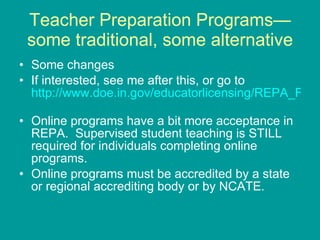 Teacher licensing | PPT