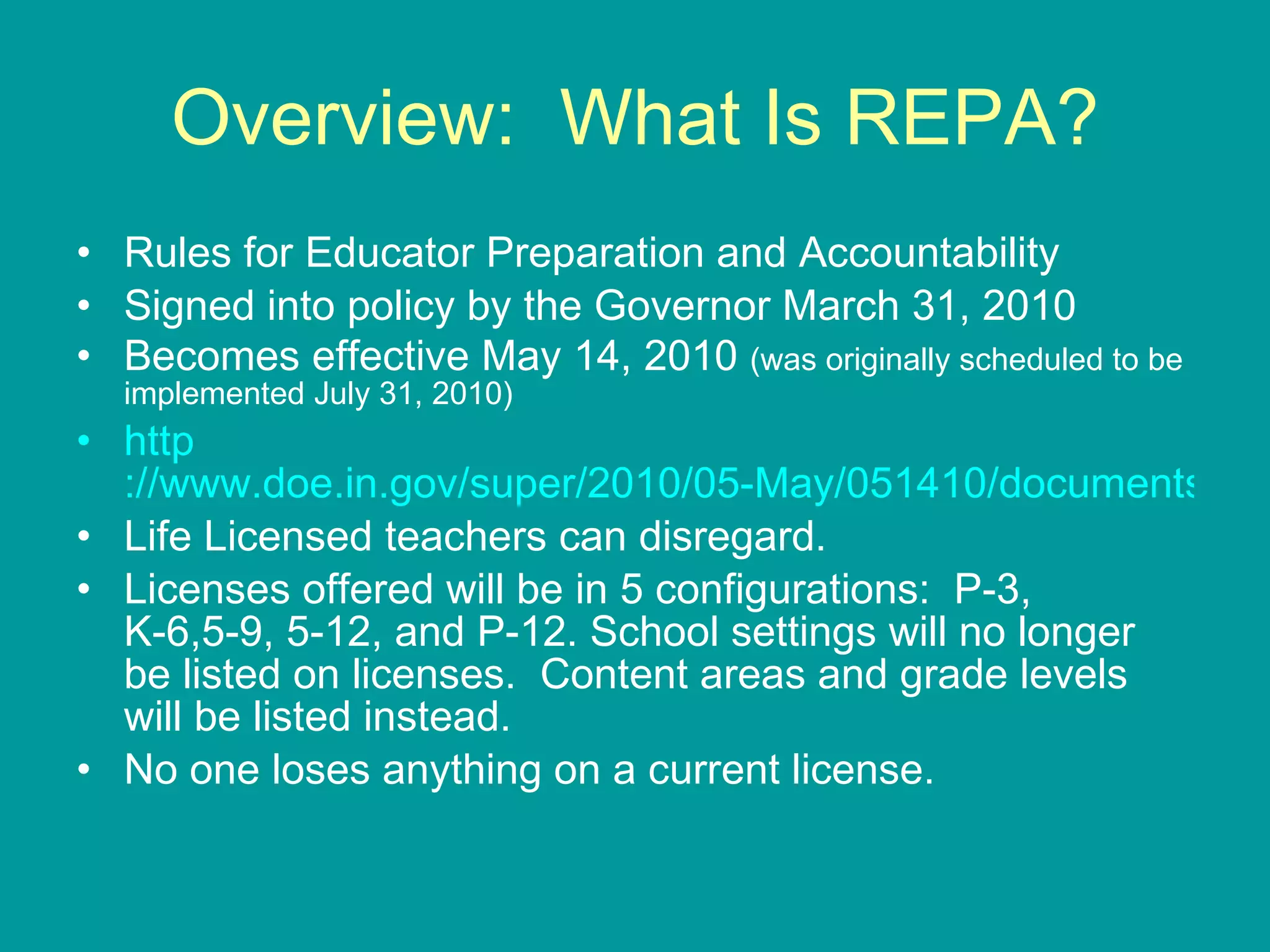 UPDATED: Teacher Licensing | PPT