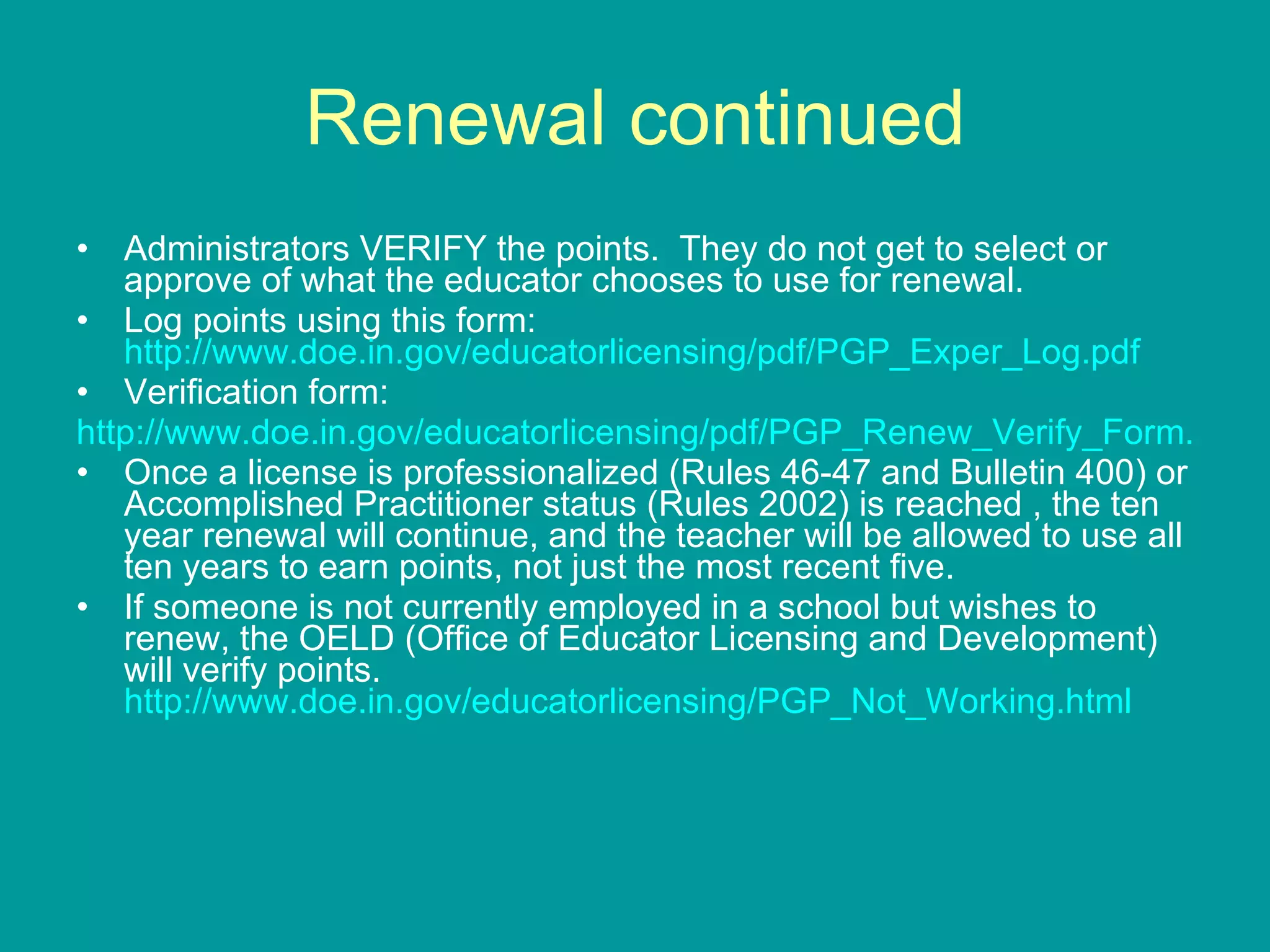 UPDATED: Teacher Licensing | PPT