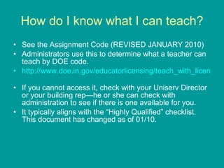 UPDATED: Teacher Licensing | PPT