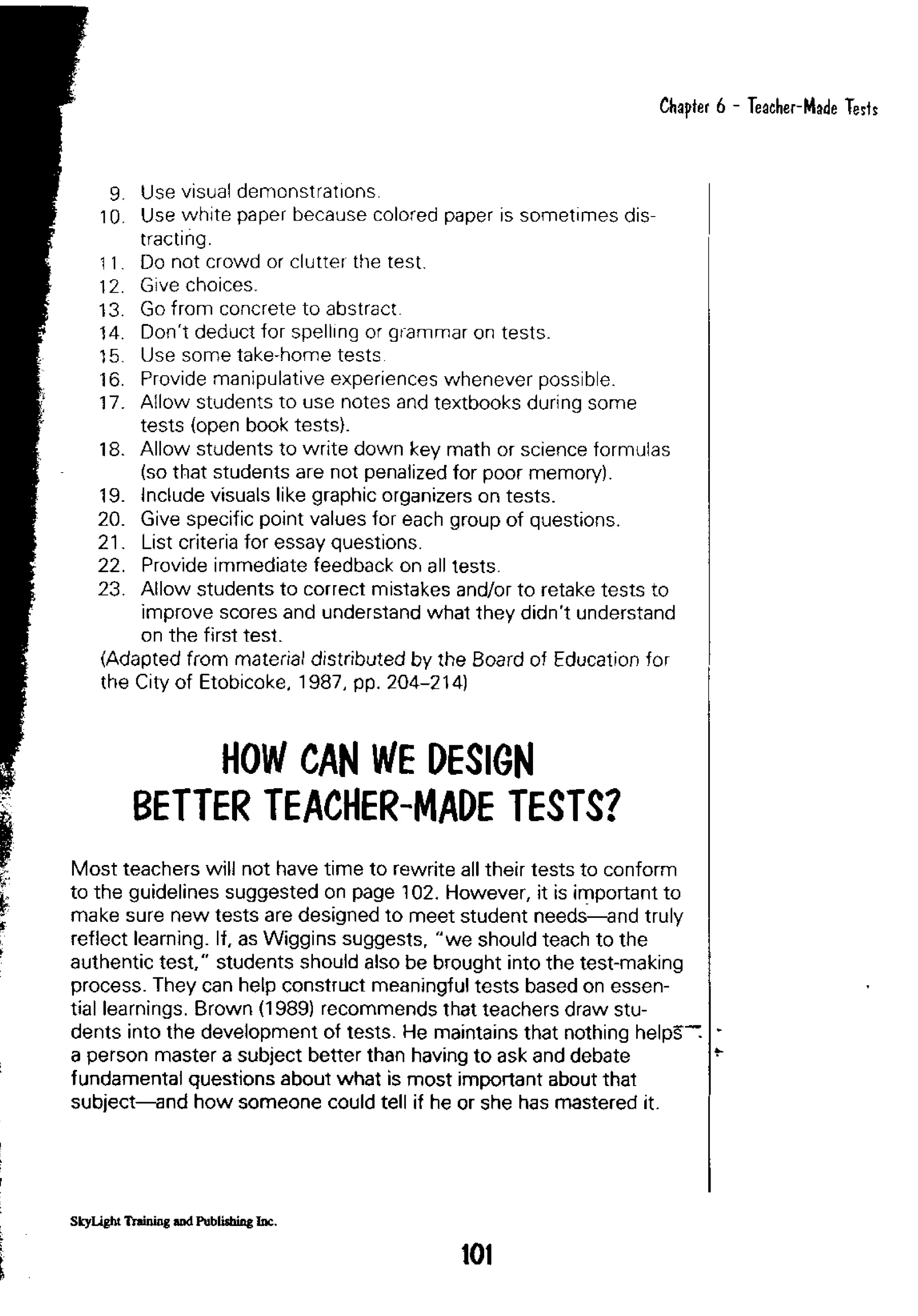 Teacher made tests | PDF