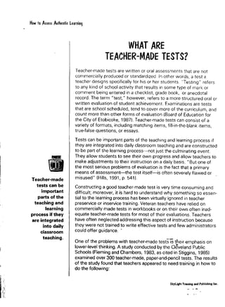 Teacher made tests | PDF