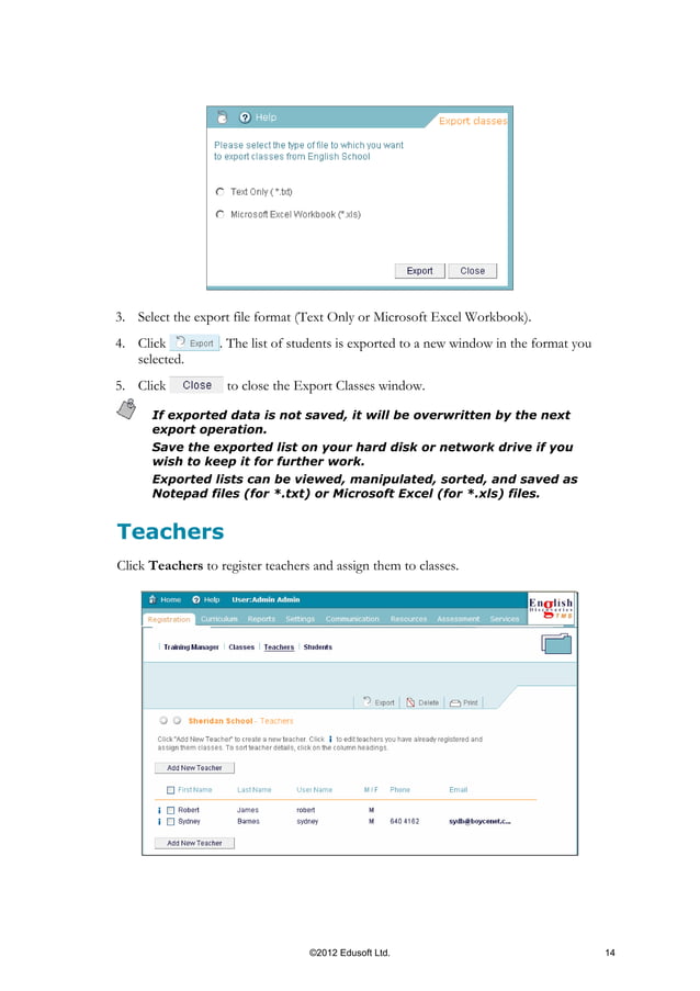 Teacher management system guide | PDF