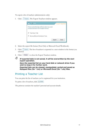 Teacher management system guide | PDF