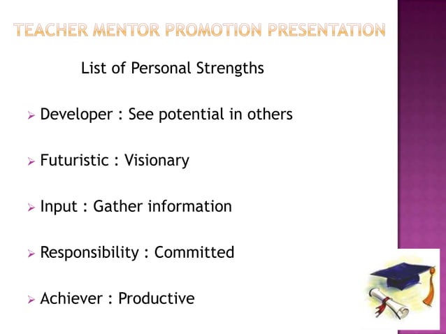 Teacher mentor promotion presentation | PPT