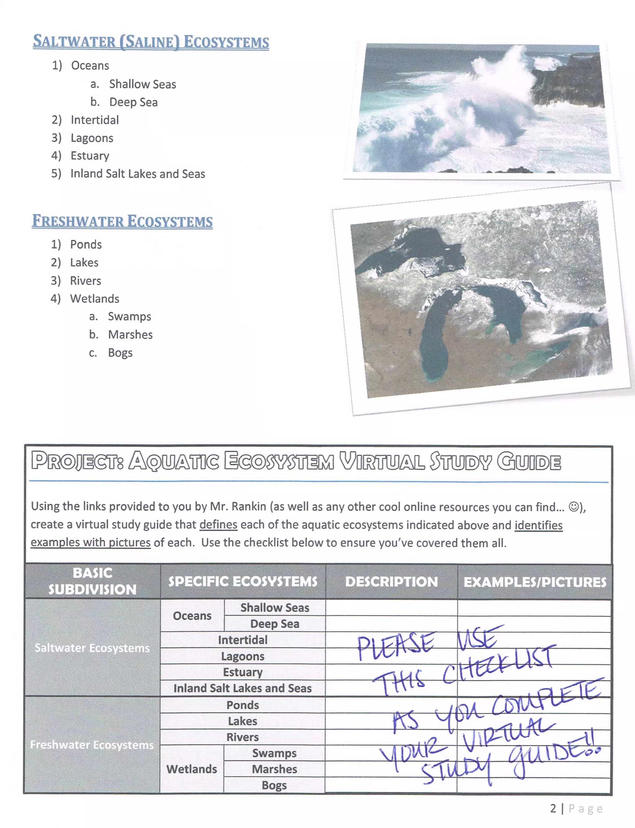 Teacher Notes: Aquatic Ecosystems and Water Pollution | PDF ...