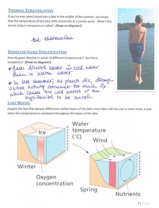 Teacher Notes: Aquatic Ecosystems and Water Pollution | PDF ...