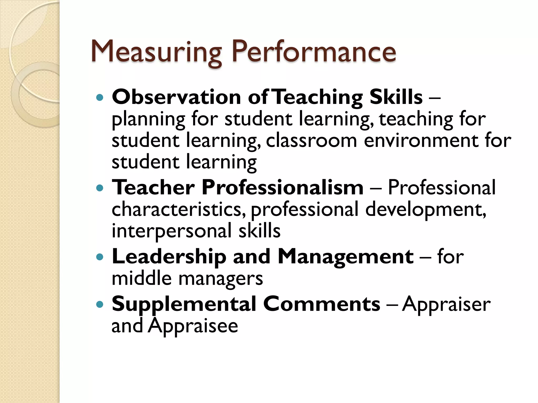 Teacher performance appraisal presentation | PDF
