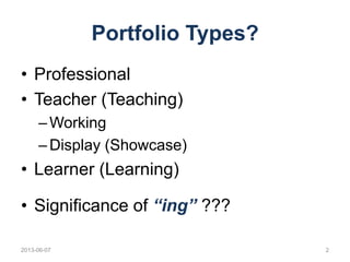 Professional Teaching Portfolio