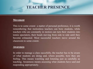 Teacher presence and talk | PPTX