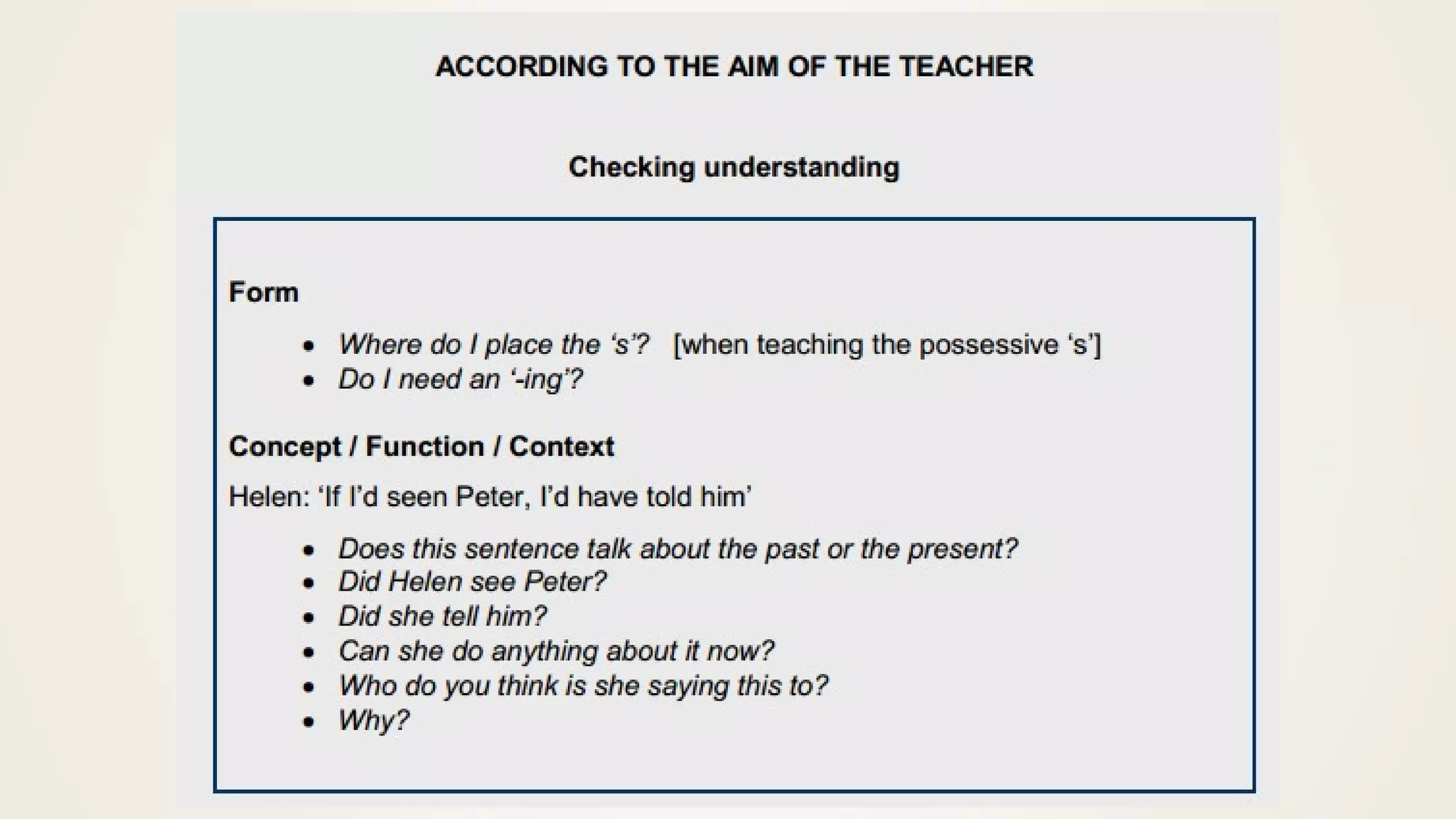 Teacher questions in the EFL classroom - British Council Malaysia - PDP ...