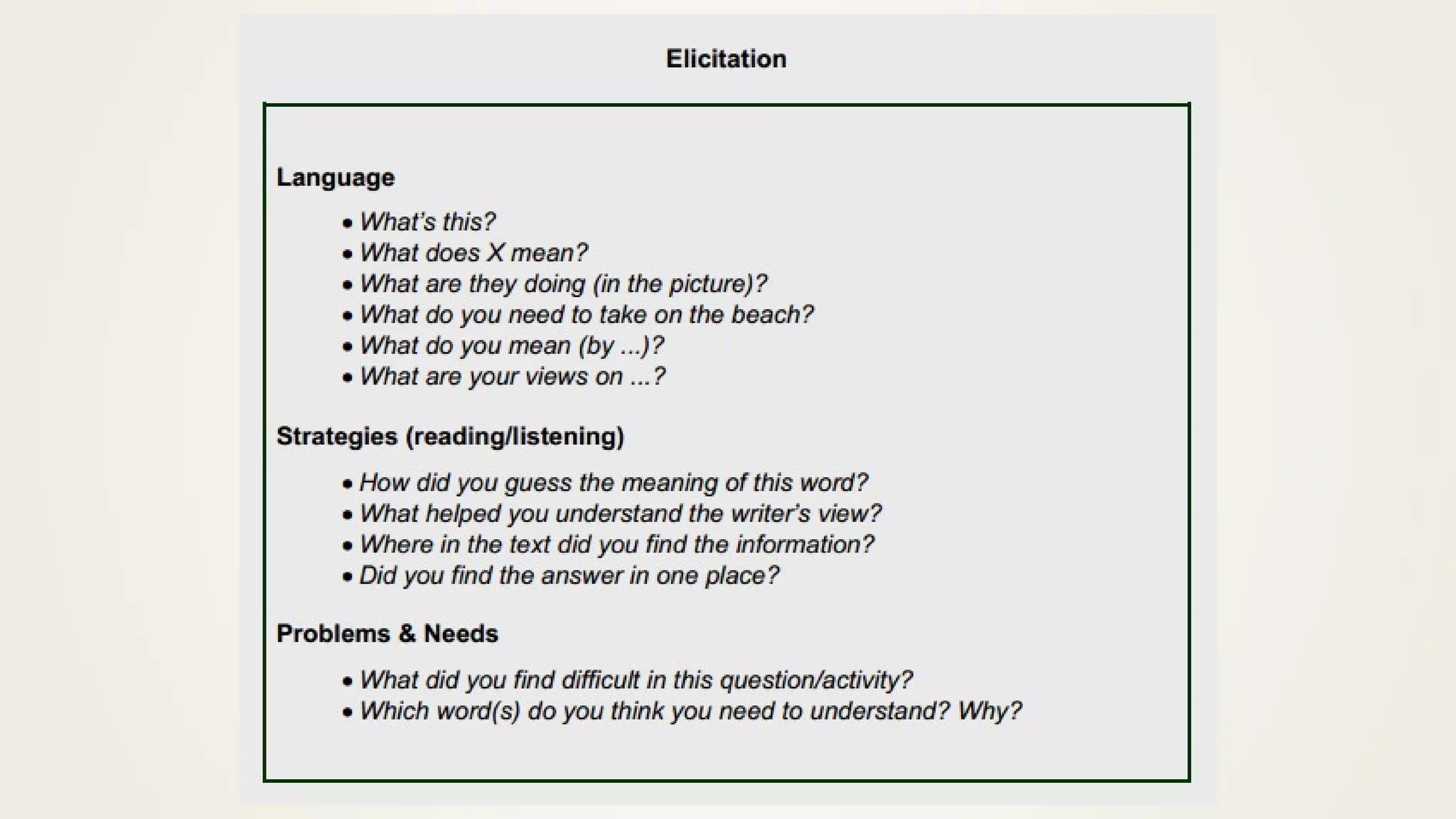 Teacher questions in the EFL classroom - British Council Malaysia - PDP ...