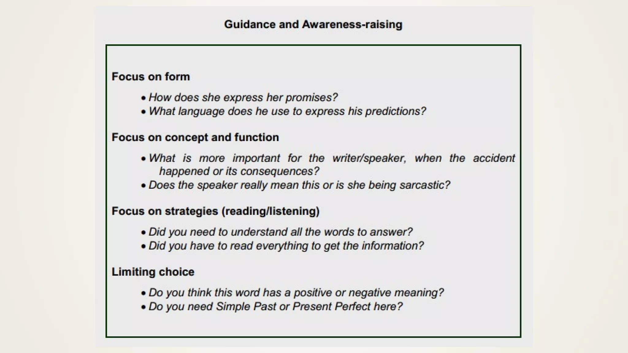 Teacher questions in the EFL classroom - British Council Malaysia - PDP ...