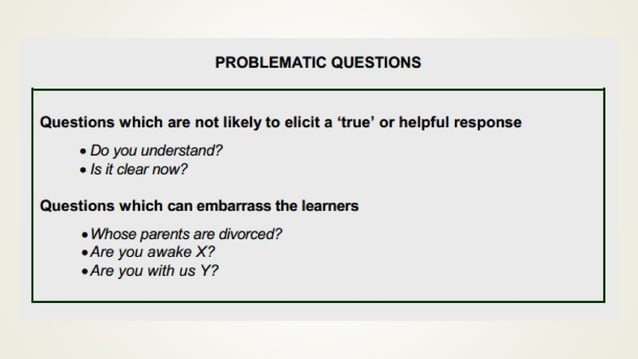 Teacher questions in the EFL classroom - British Council Malaysia - PDP ...