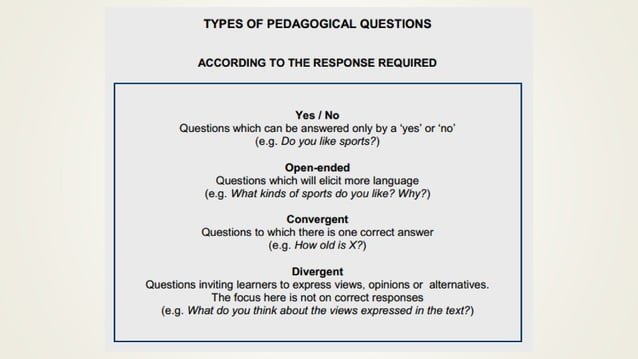 Teacher questions in the EFL classroom - British Council Malaysia - PDP ...