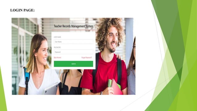 TEACHER RECORD MANAGEMENT SYSTEM REPORT PPT | PPTX