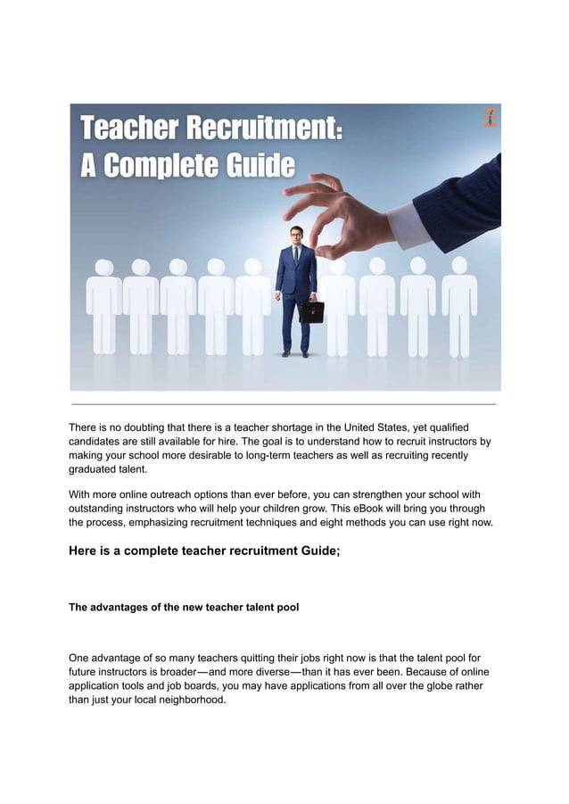 Teacher Recruitment A Complete Guide.pdf | Resume Writing and Advice ...