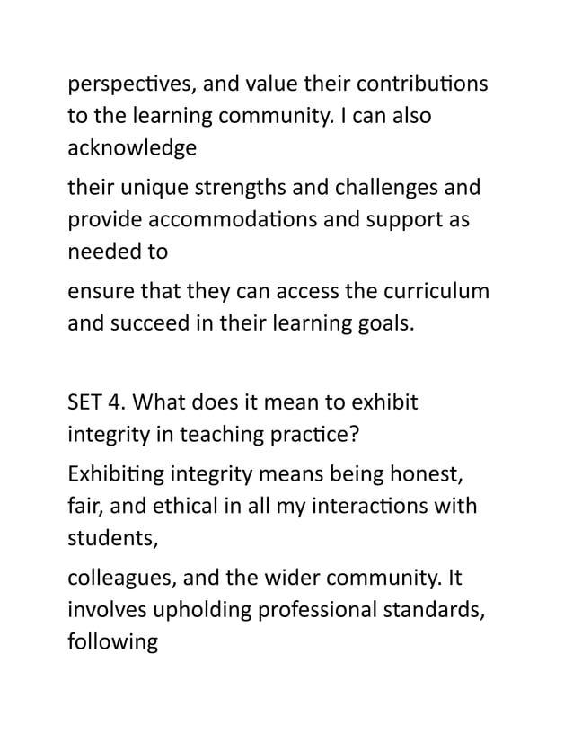TEACHER REFLECTION FORM (NEW SET........).docx | Professional School ...