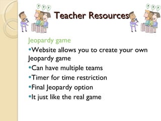 Teacher resources | PPT
