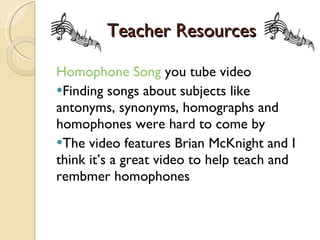 Teacher resources | PPT