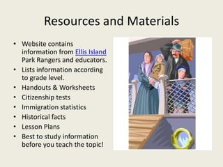 Teacher resources immigration | PPTX