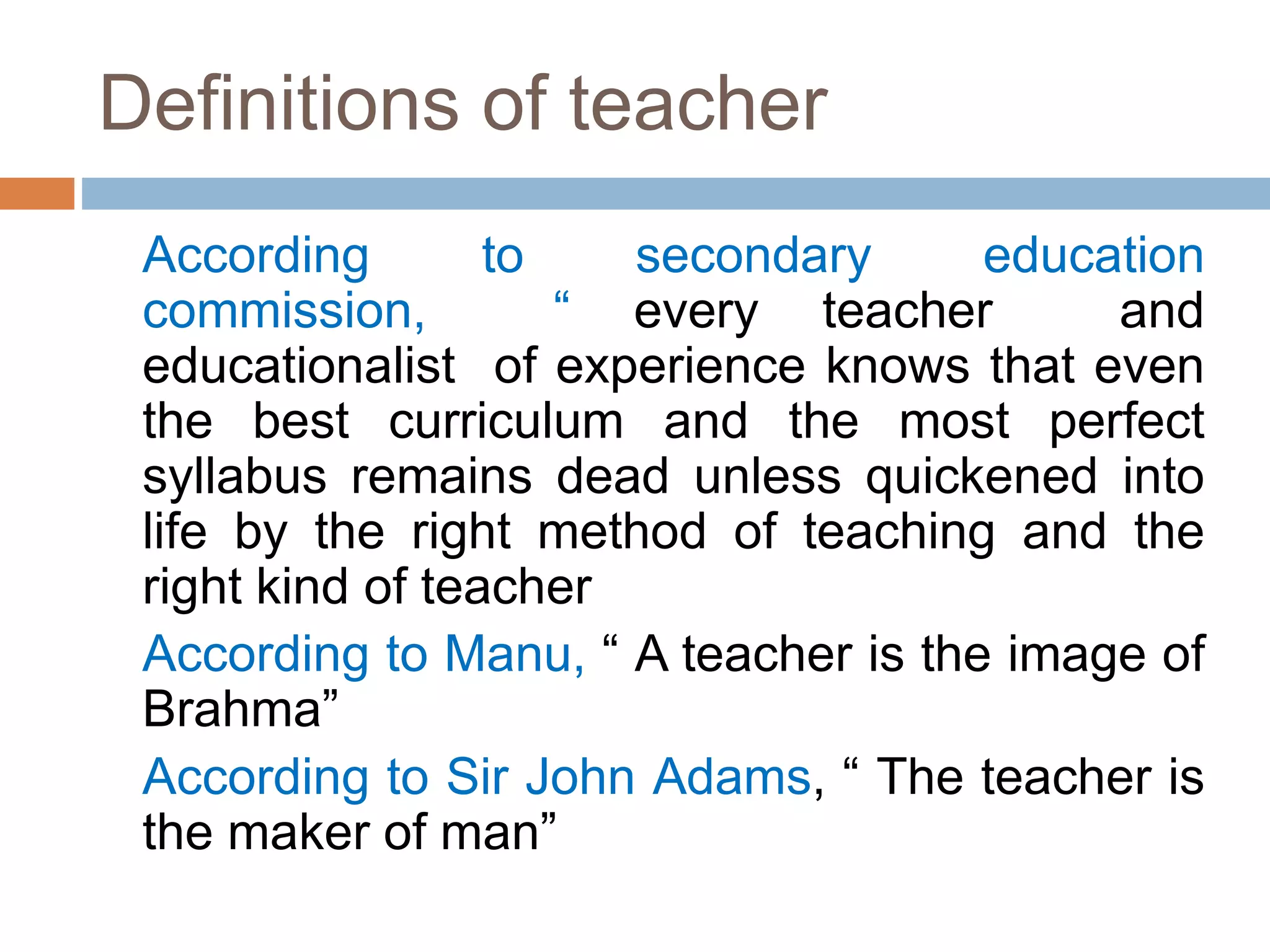 Teacher roles and responsibilities, functions, competencies, qualities | PPTX