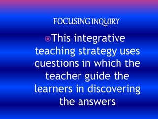 Teacher Roles in the Modes of Integrative Teaching | PPTX