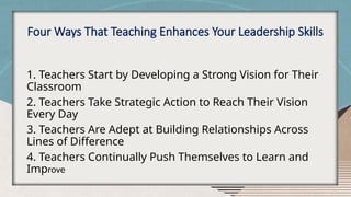 TEACHERS-AS-LEADERS, How to become a leader | PPTX